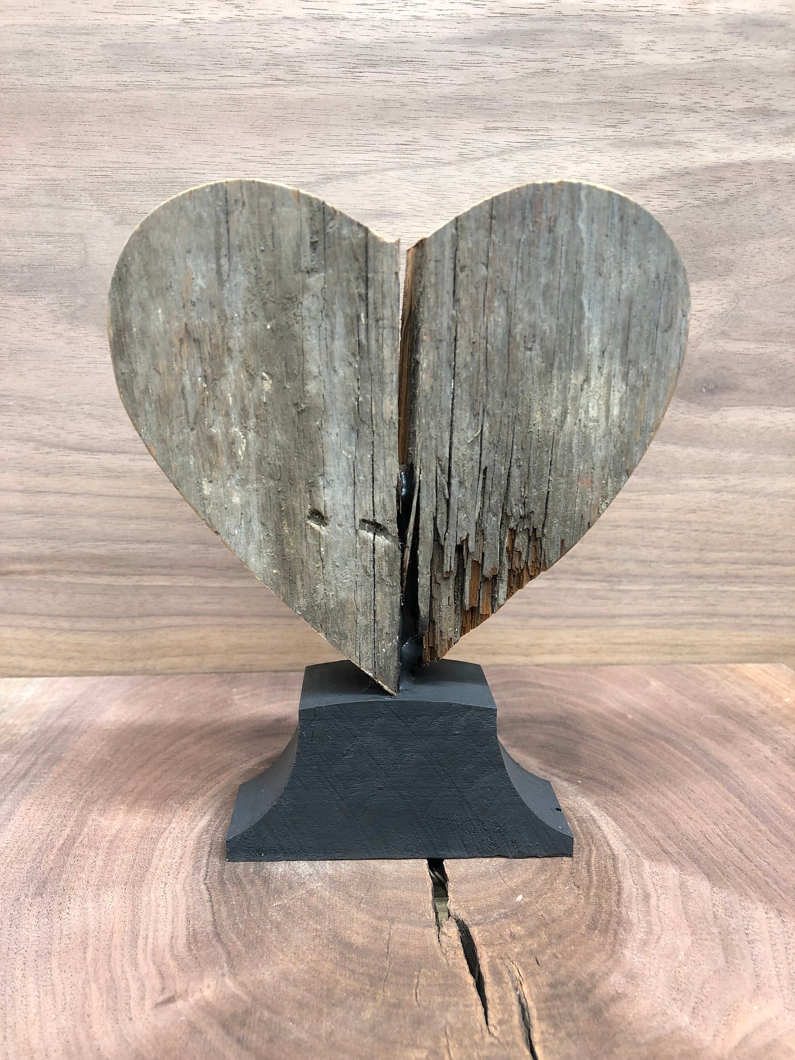 Heart Rustic Barn Wood Heart With Antique Key - Etsy