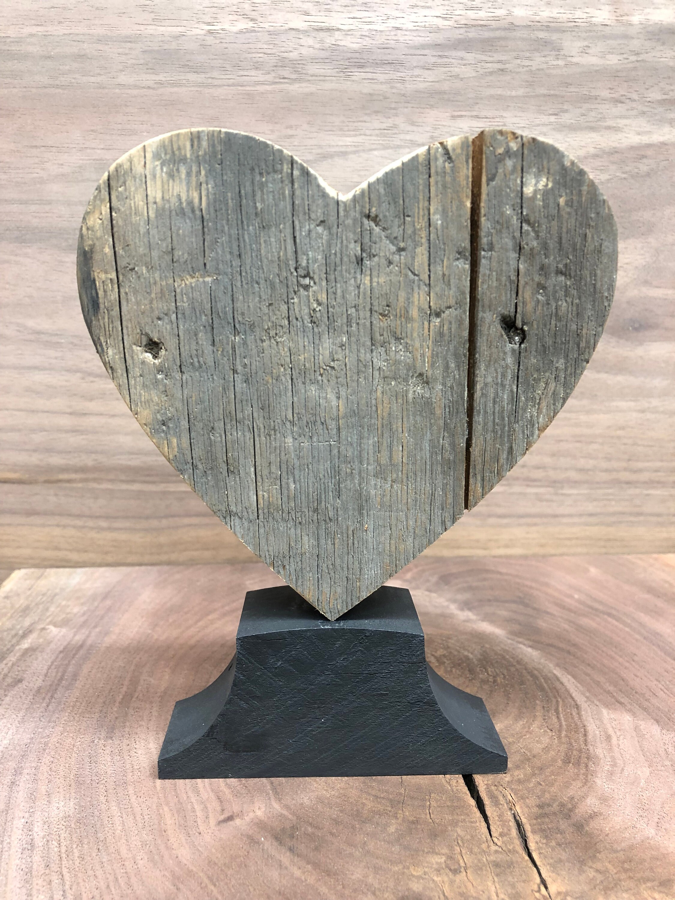 Heart Rustic Barn Wood Heart With Antique Key - Etsy