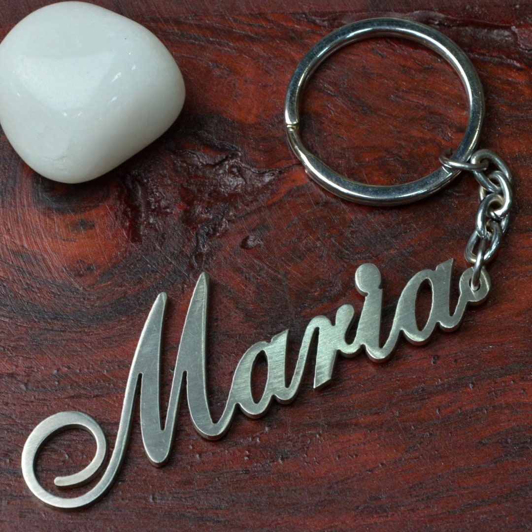 Personalized Name Cut Keychain Keyring Pure Stainless Steel SS - Etsy