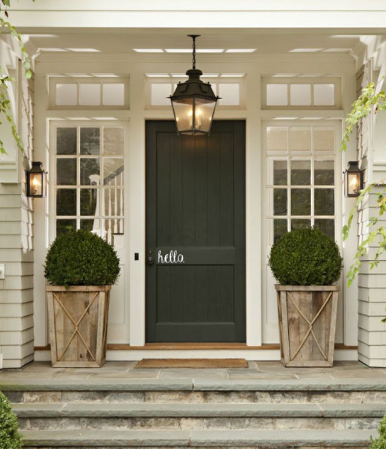 Hello Decal Door Sign Hello Sticker Vinyl Sticker Door - Etsy