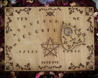 Lilith Sigil Ouija Board Engraved on Wood ,spirit Board Wooden ...