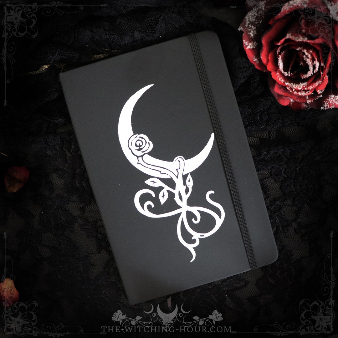 Lilith the Black Moon Notebook for Writing, Divination or Rituals, A5 Size Book of Shadows With ...