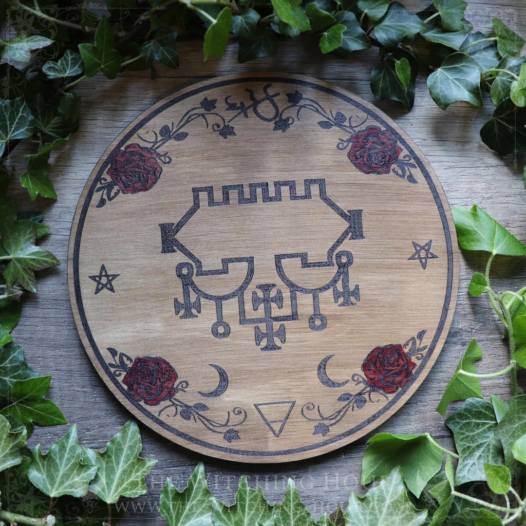 Sigil of Belial Altar Ornament Engraved Varnished and Painted Wood ...