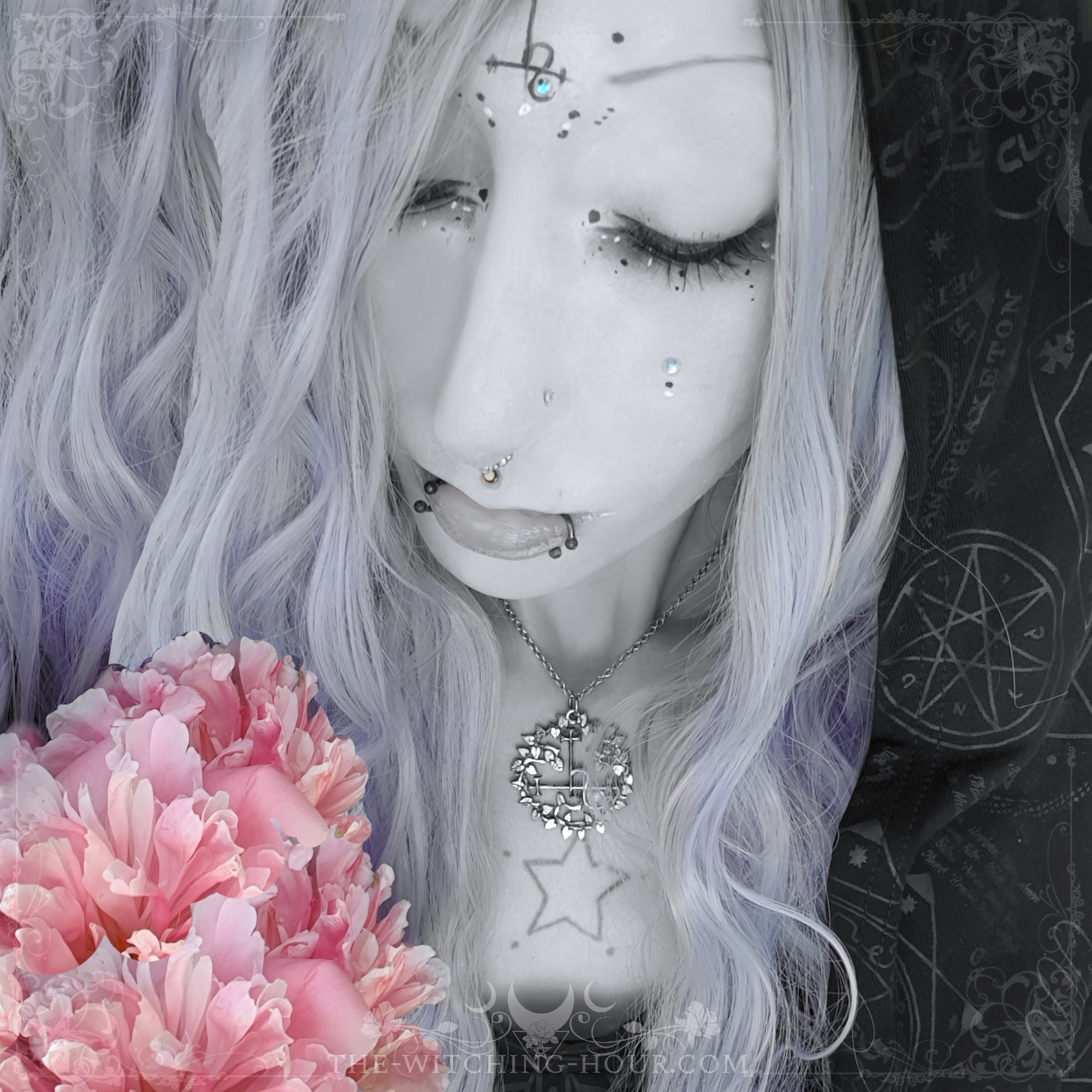 Sigil of Lilith Pendant With Rainbow Moonstone Lilith's - Etsy