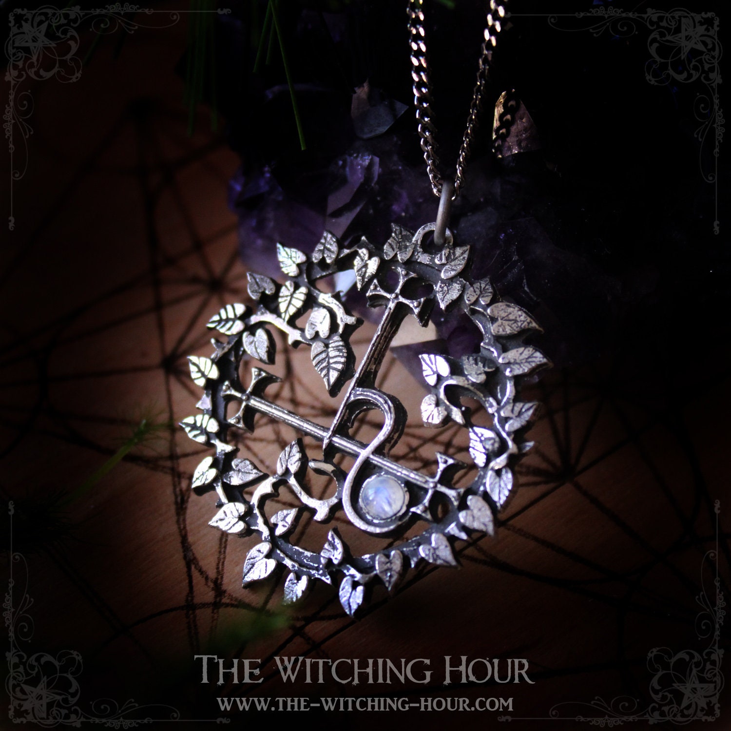 Sigil of Lilith Pendant With Rainbow Moonstone Lilith's - Etsy