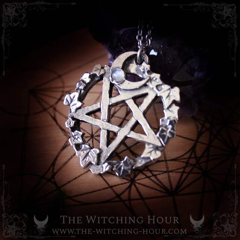 Inverted Pentagram Pendant With Moon Crescent and Rainbow - Etsy