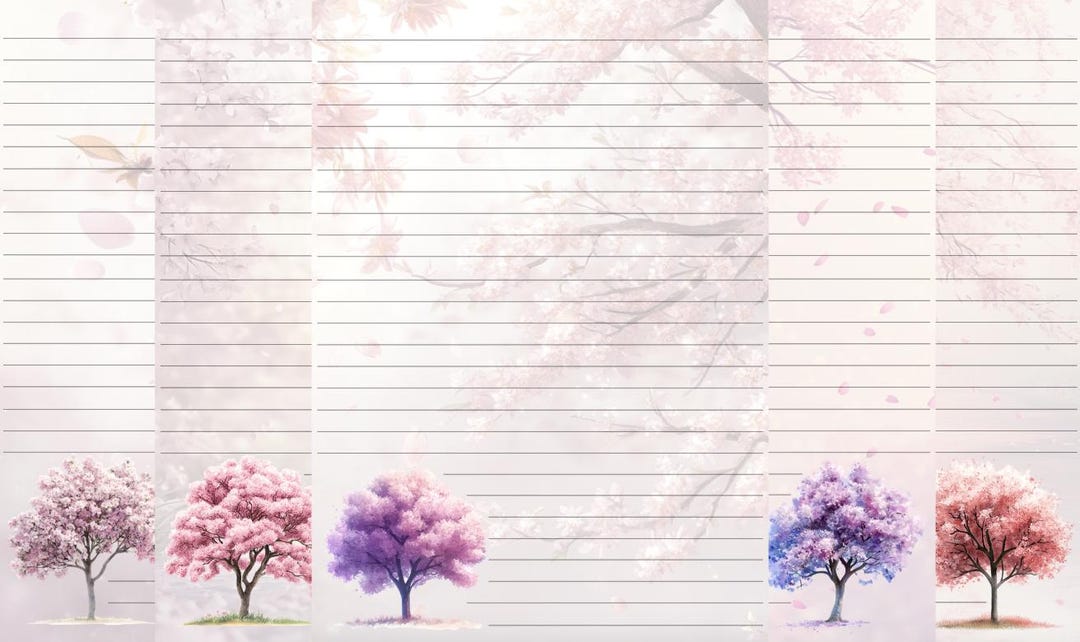 Blossom Tree Writing Paper: A4 Lined Stationery - Etsy