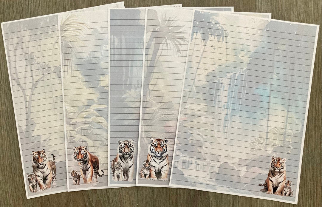 Tiger Writing Paper, A4 Writing Paper, Tiger Stationery, Lined Writing ...