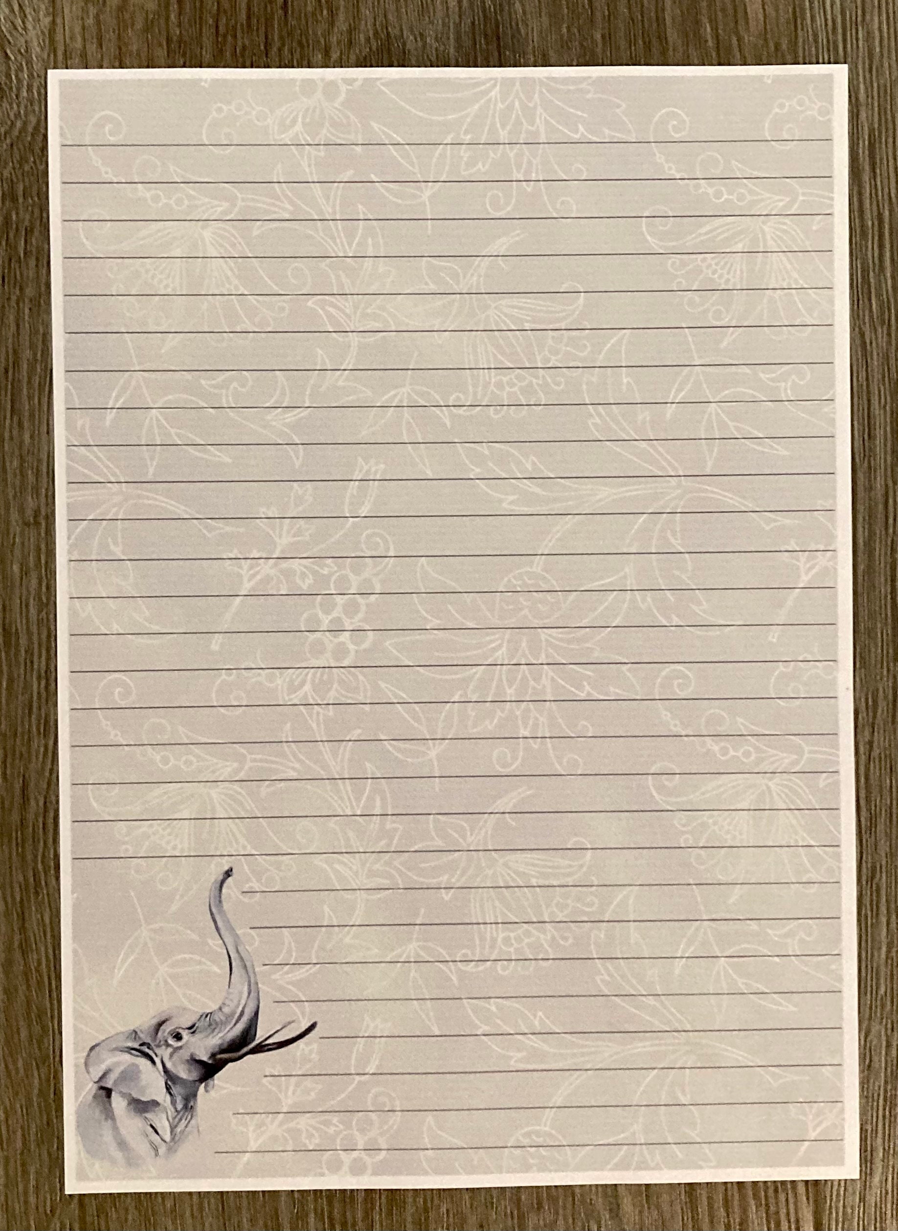 African Animal Writing Paper: A4 Lined Stationery - Etsy