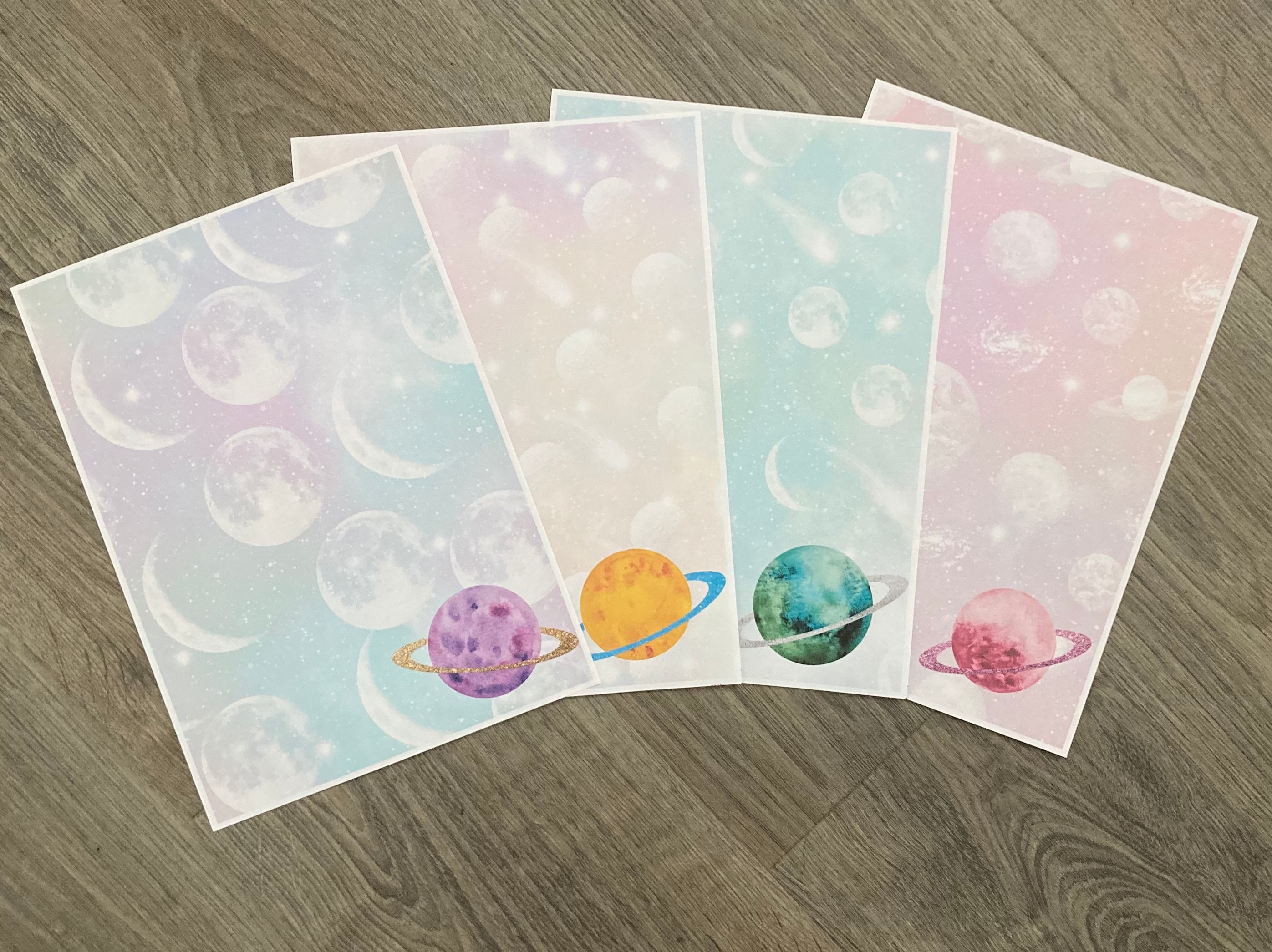 Space Themed Writing Papers Lined Stationery Plain - Etsy UK