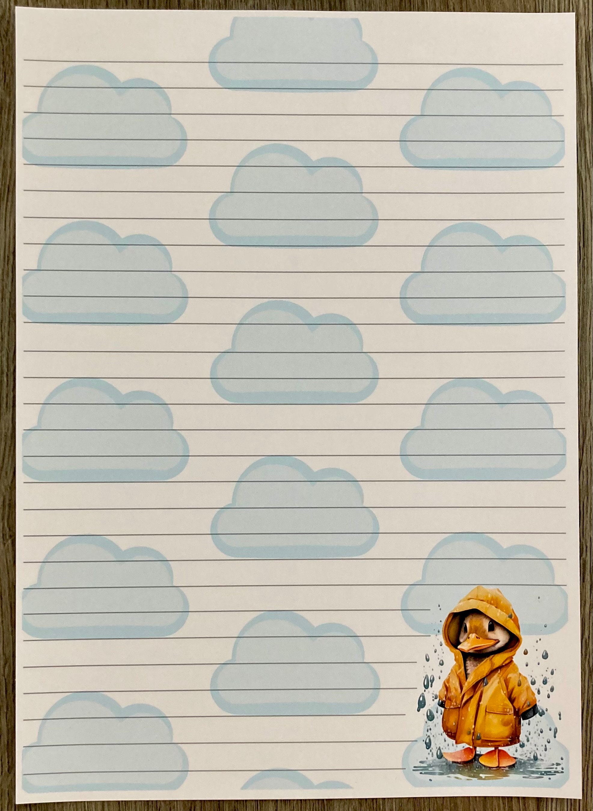 Duck Writing Paper, A4 Writing Paper, Duck Stationery, Animal ...