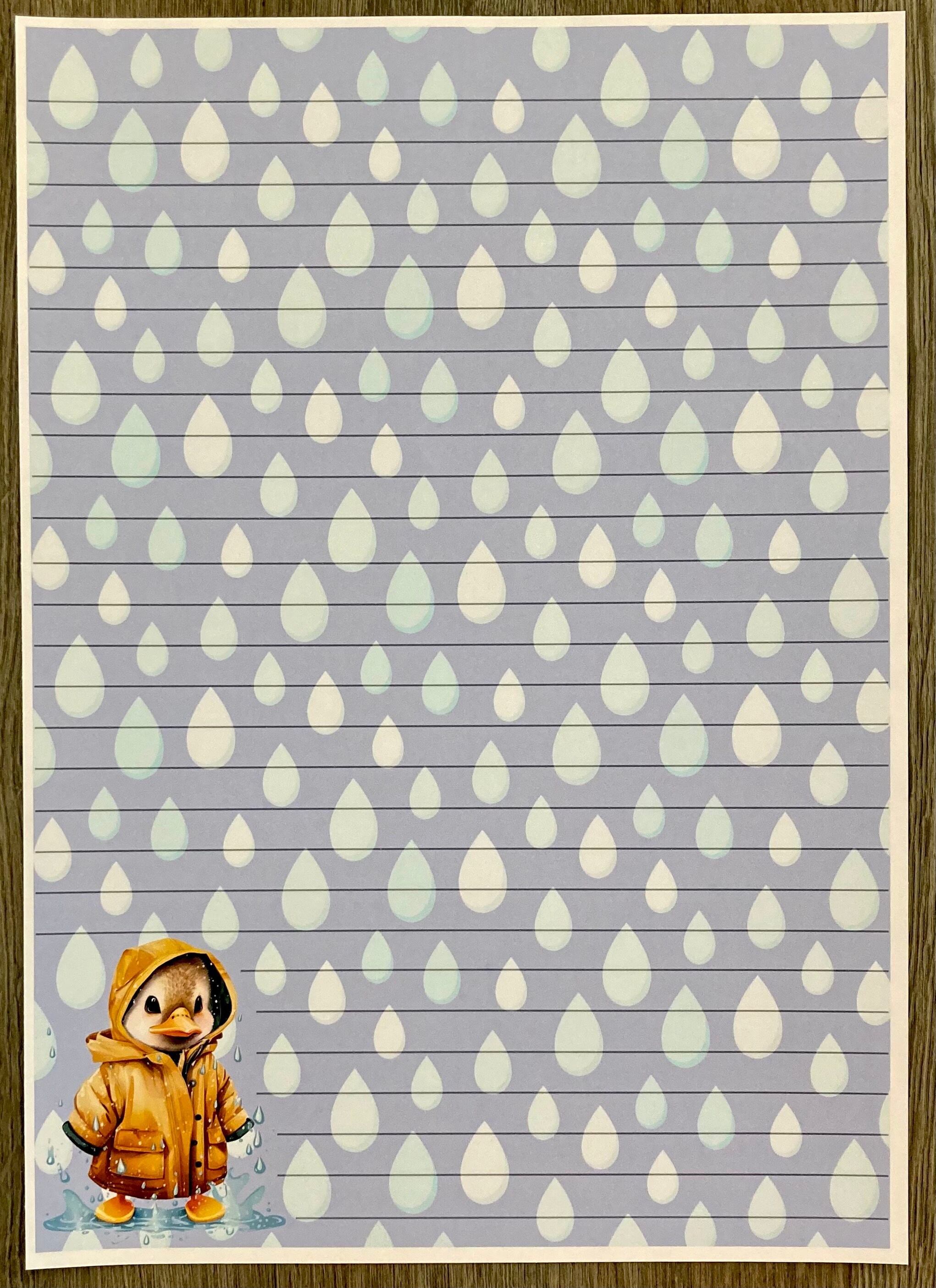 Duck Writing Paper, A4 Writing Paper, Duck Stationery, Animal ...