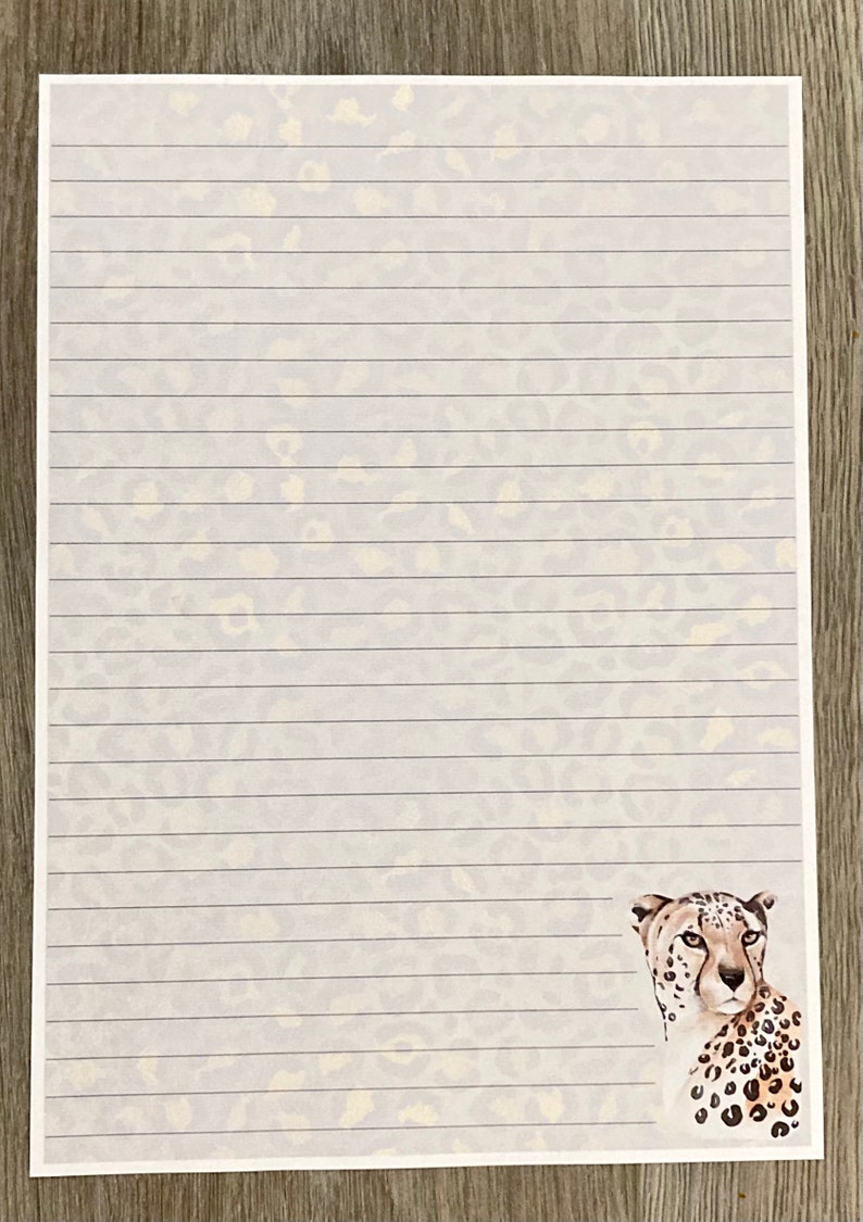African Animal Writing Paper: A4 Lined Stationery - Etsy