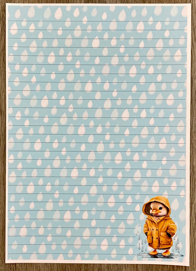 Duck Writing Paper, A4 Writing Paper, Duck Stationery, Animal ...