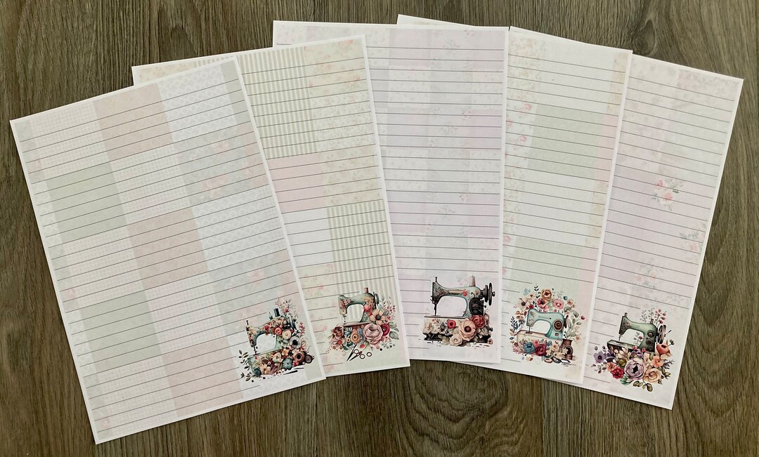 Sewing Writing Paper, A4 Writing Paper, Sewing Stationery, Sewing ...