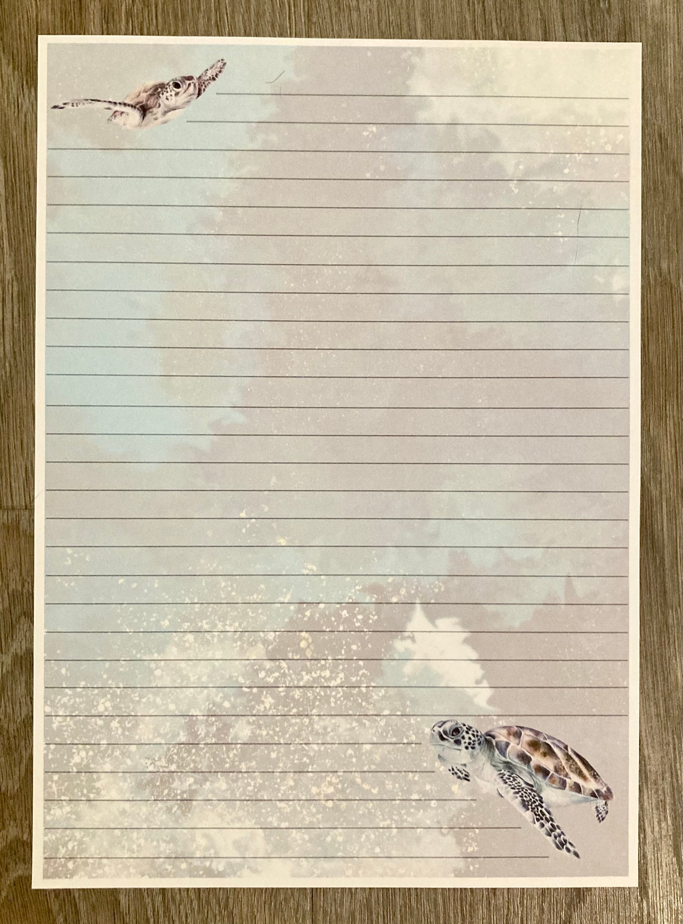 Sea Creature Writing Paper A4 Writing Paper Under the Sea - Etsy UK