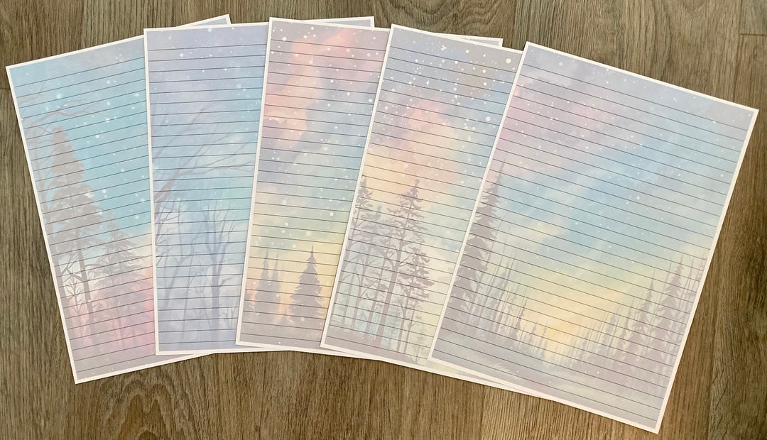 Aurora Writing Paper, A4 Writing Paper, Aurora Stationery, Lined ...