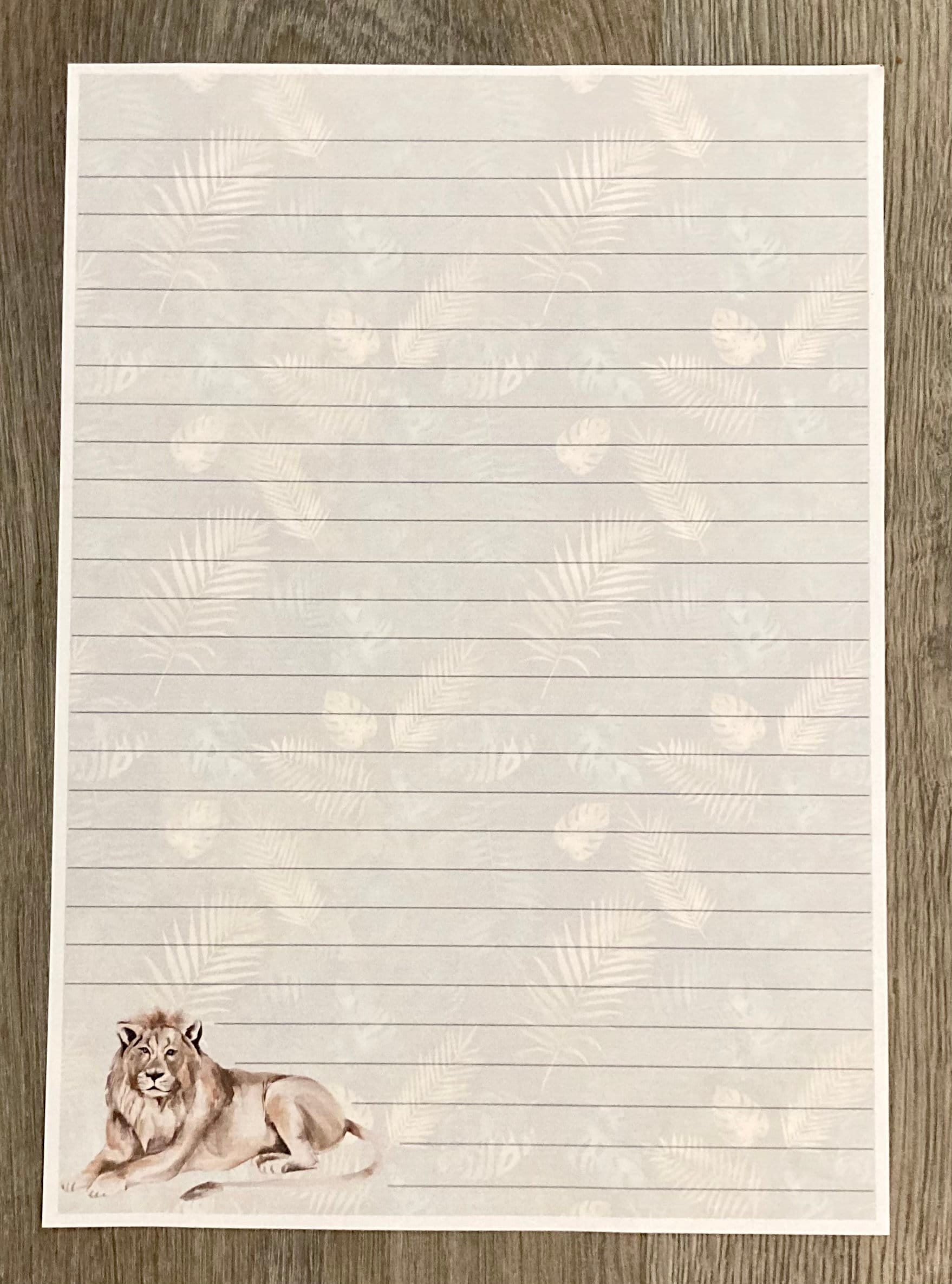 African Animal Writing Paper: A4 Lined Stationery - Etsy