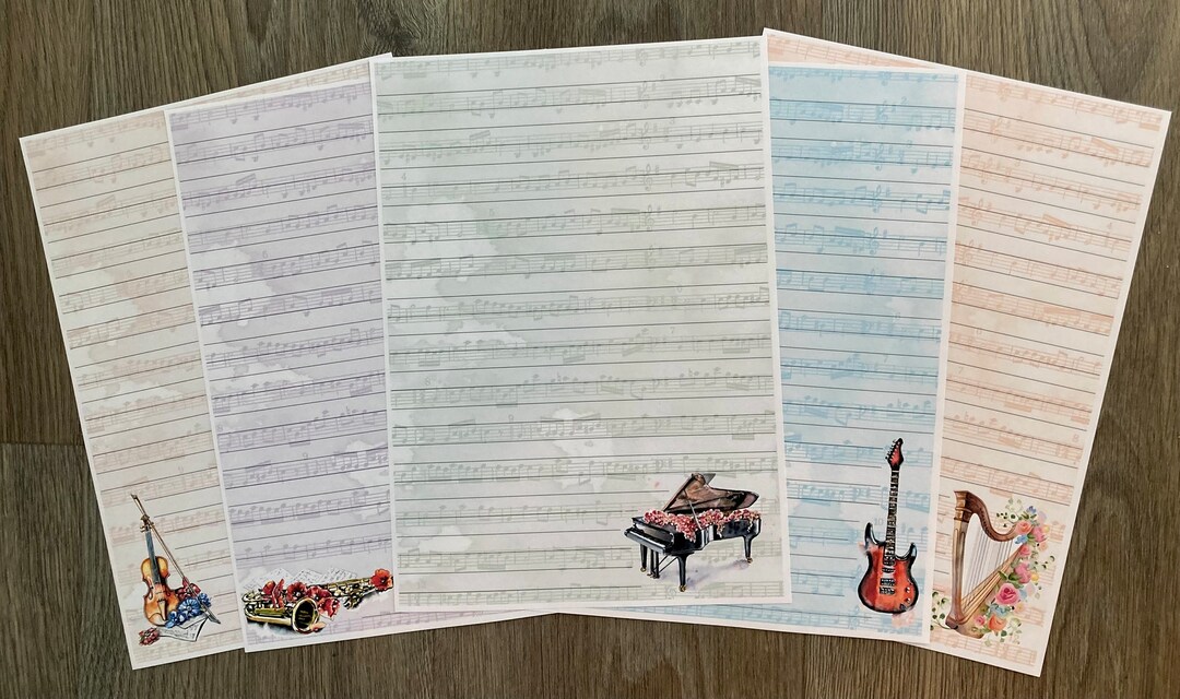 Music Writing Paper, Letter Writing Set, Snail Mail, A4 Writing Paper ...