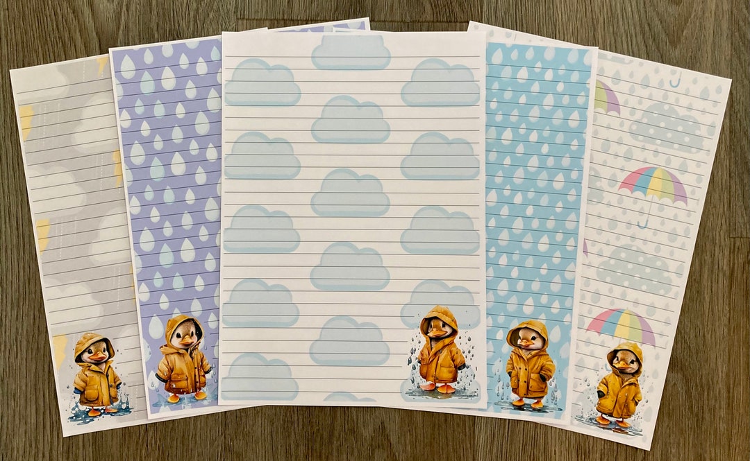 Duck Writing Paper, A4 Writing Paper, Duck Stationery, Animal ...