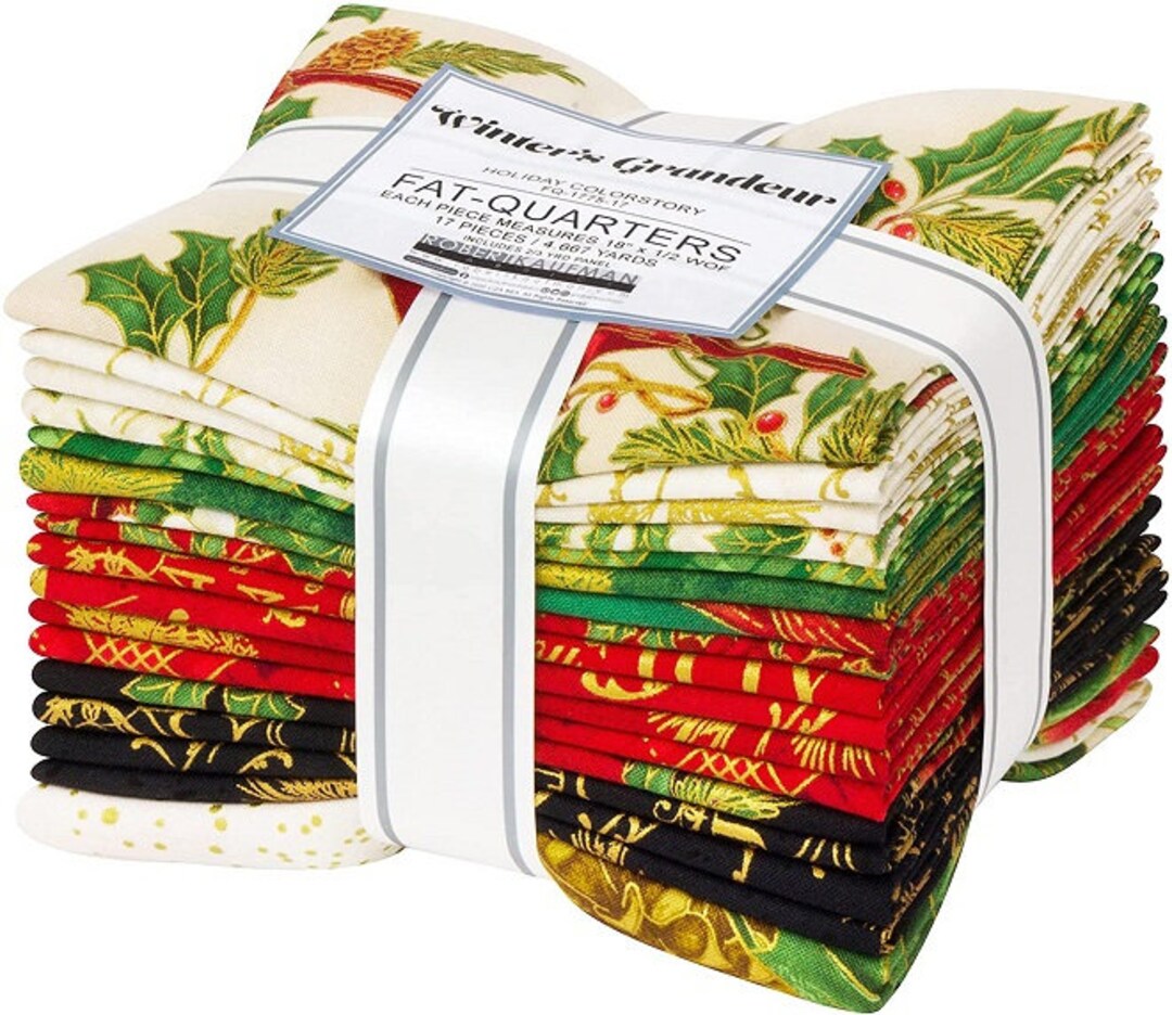 Winter's Grandeur 17pc Fat Quarter Bundle Holiday Colorstory - by ...