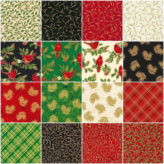 Winter's Grandeur 17pc Fat Quarter Bundle Holiday Colorstory - by ...
