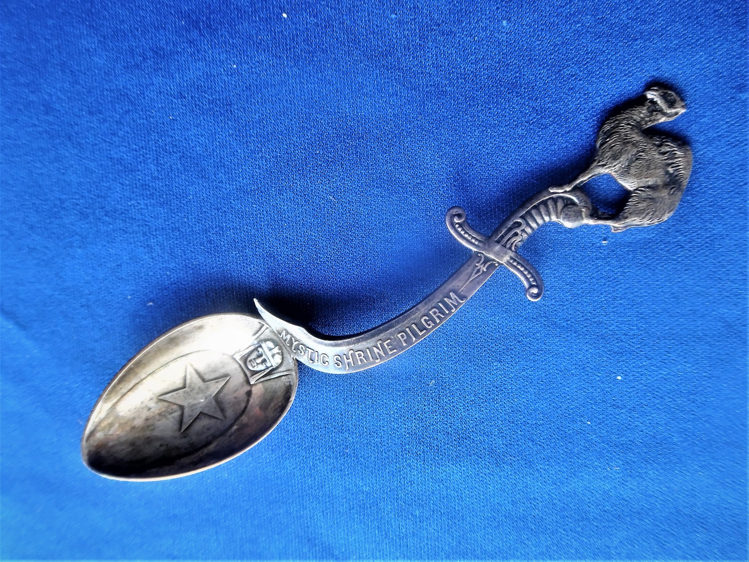 Antique Vintage MYSTIC SHRINE PILGRIM Sterling Souvenir Camel Egyptian ...