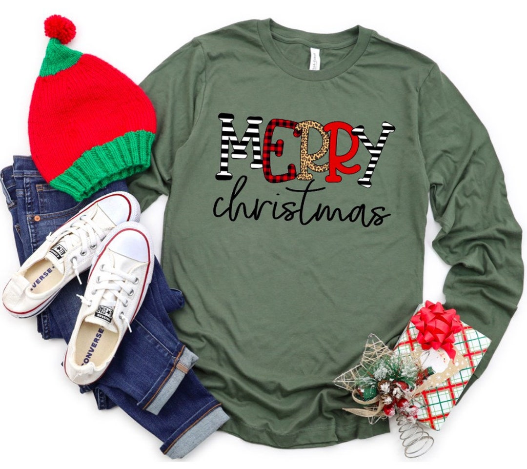 Christmas Long Sleeve T-shirt Christmas Long Sleeve Shirt - Etsy