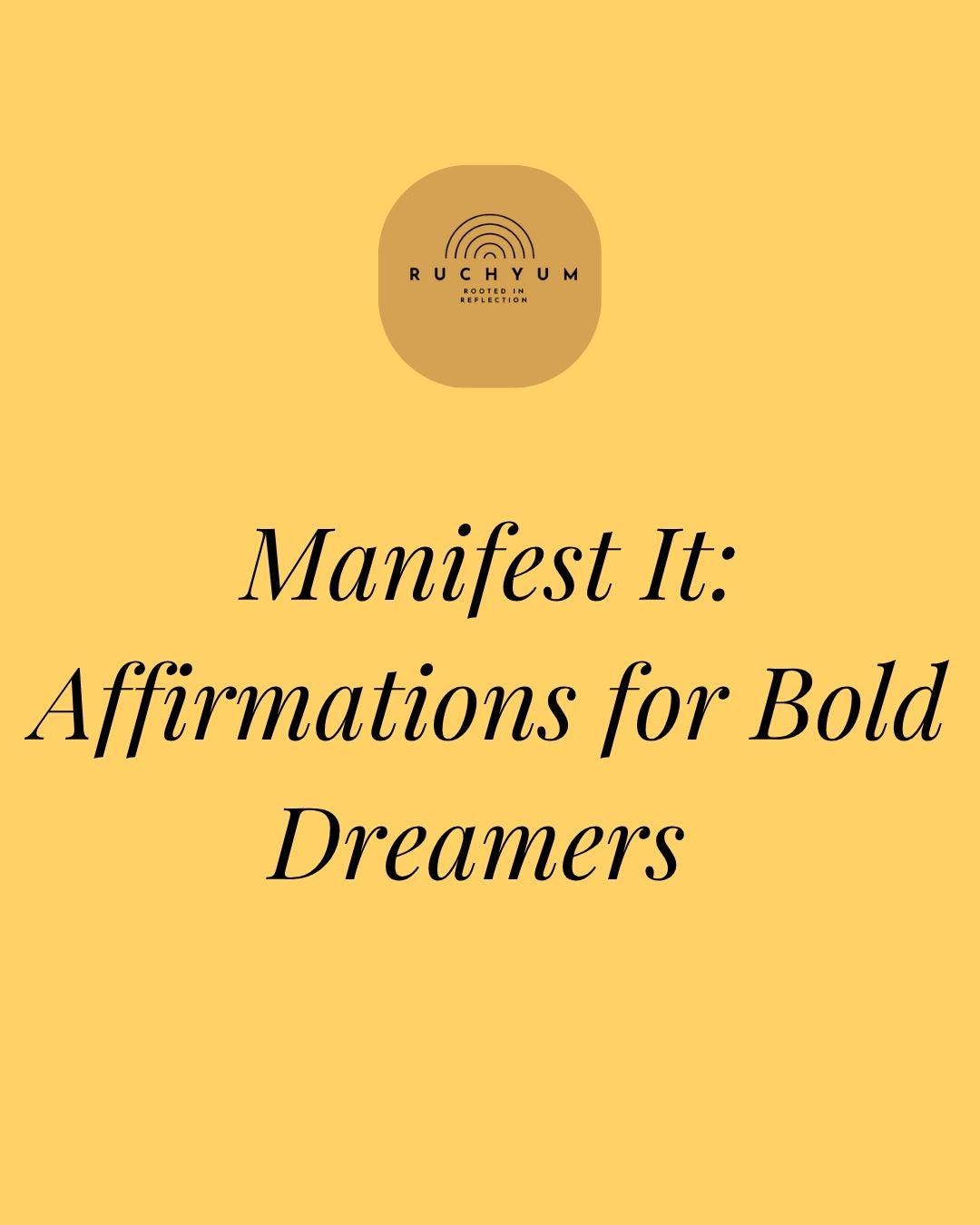 Dreams & Aspirations — 50 Printable Affirmation Cards for Big Dreamers ...