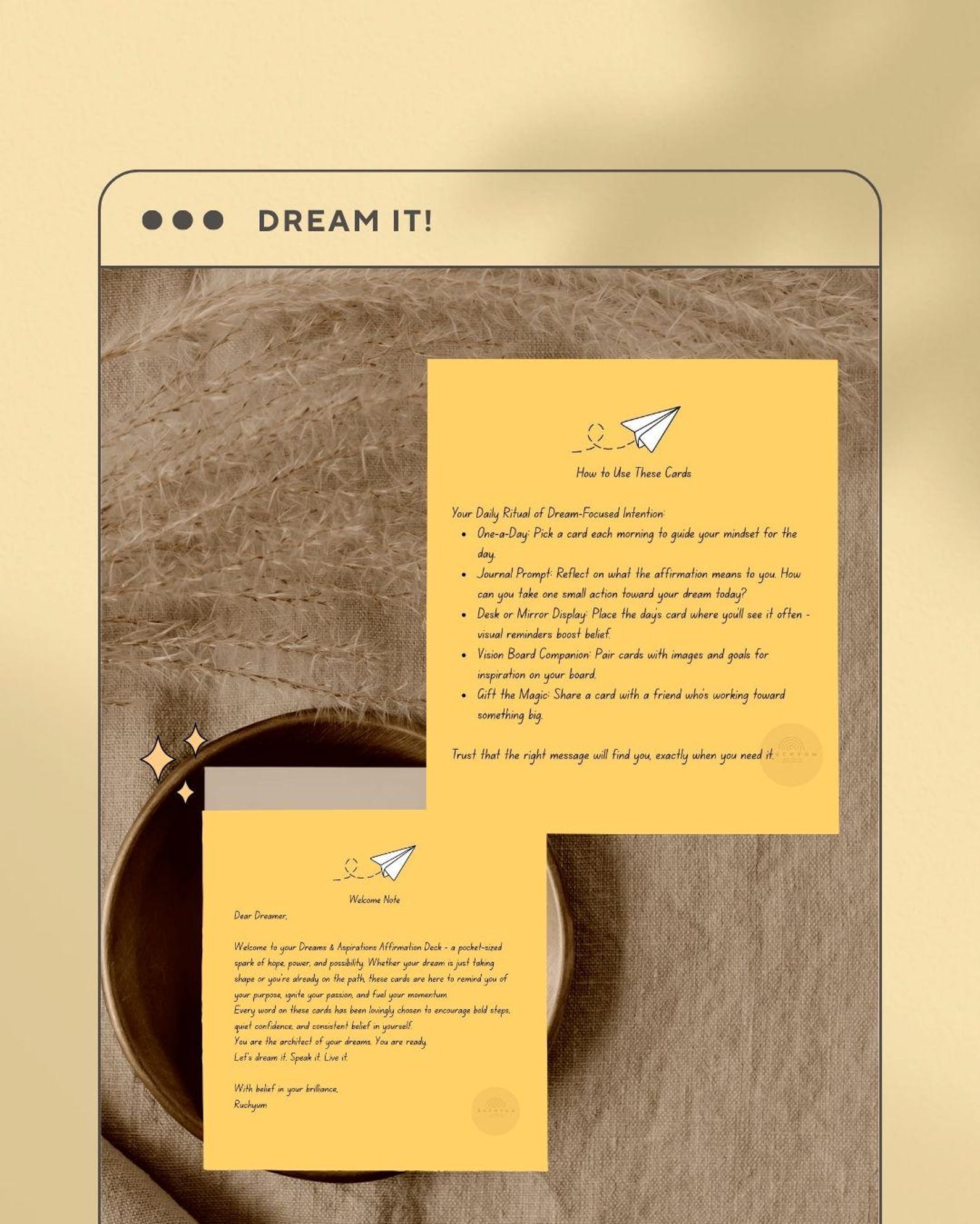 Dreams & Aspirations — 50 Printable Affirmation Cards for Big Dreamers ...