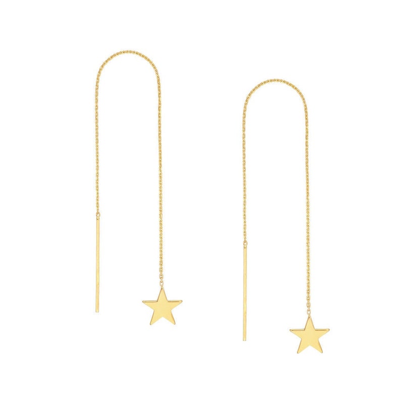 Star Chain Earring - Etsy