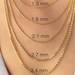 Double Cuban Link Chain 14K Yellow Real Gold 3mm 3.7mm 4.5mm Thick ...