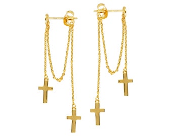 Cross Drop Chain - Etsy