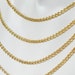 Double Cuban Link Chain 14K Yellow Real Gold 3mm 3.7mm 4.5mm Thick ...