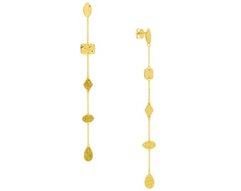 Box Chain Stud Earrings Long Box Chain Earrings U Shaped - Etsy