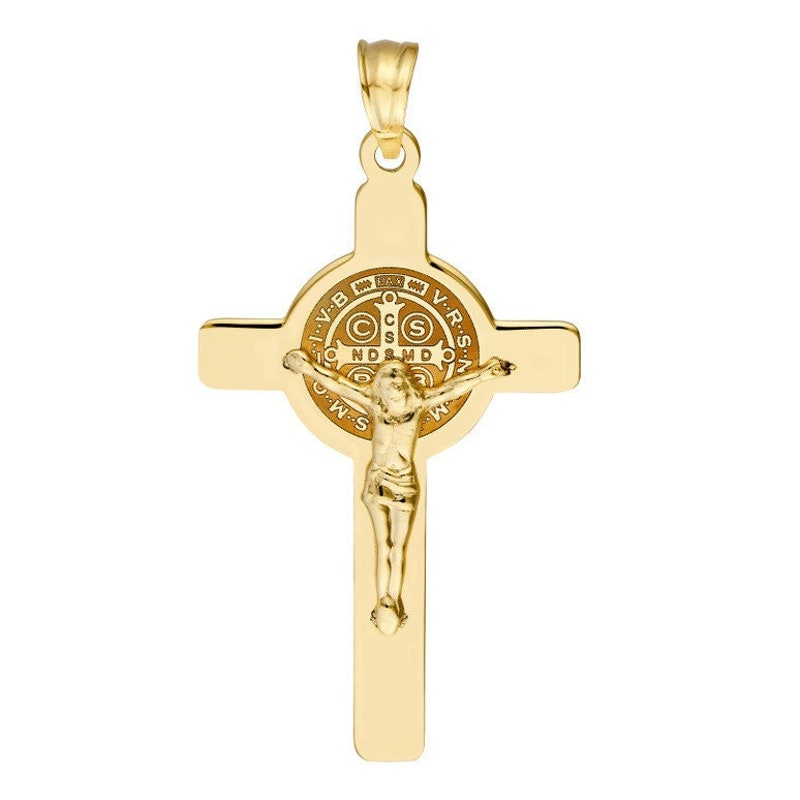 Two Tone Cross 18k Gold - Etsy UK