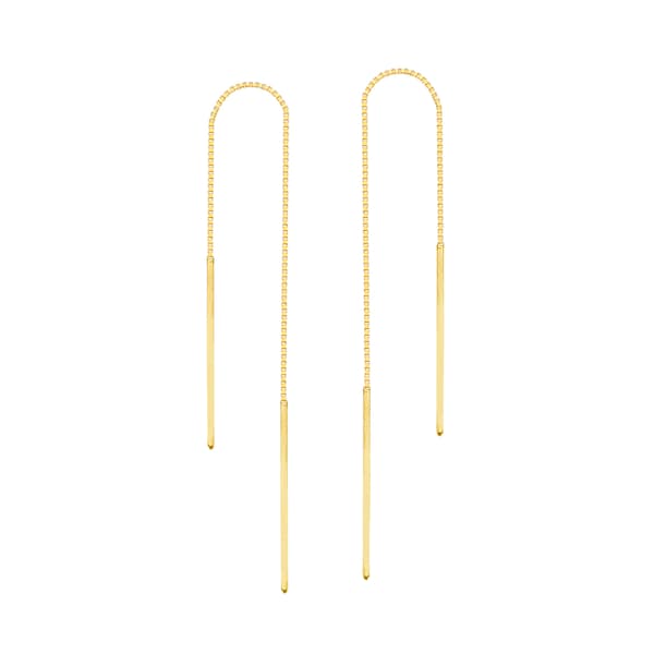 Threader Earrings Gold - Etsy
