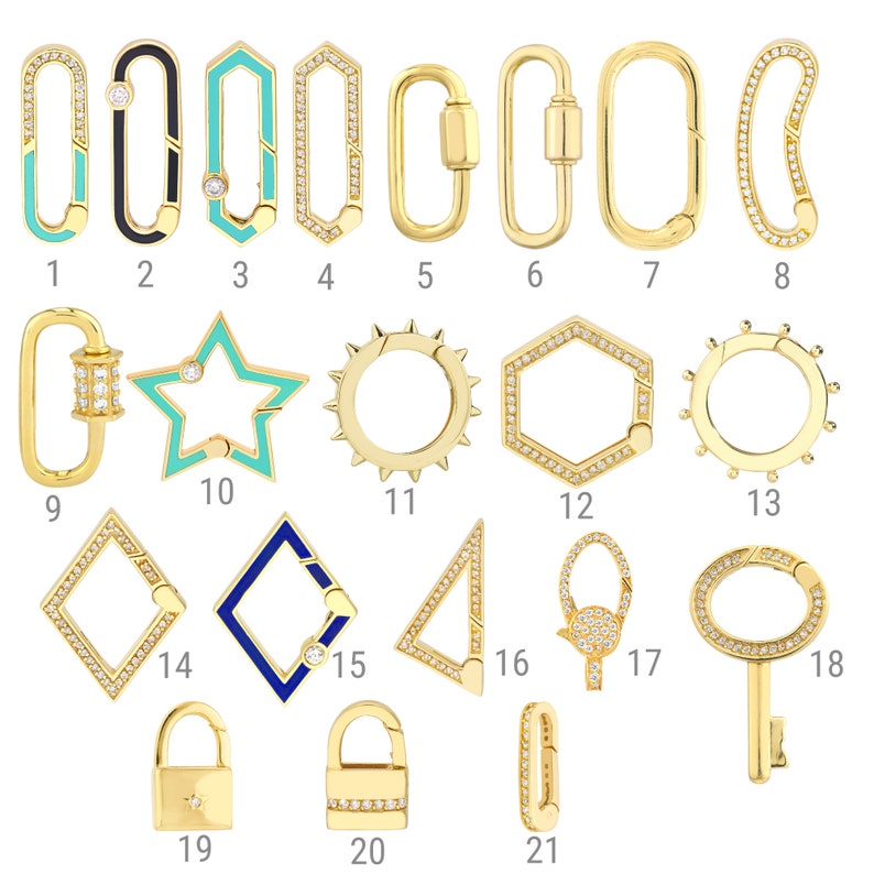 Diamond Enhancer Charm Holder Push Lock Pendant Connector Lock - Etsy