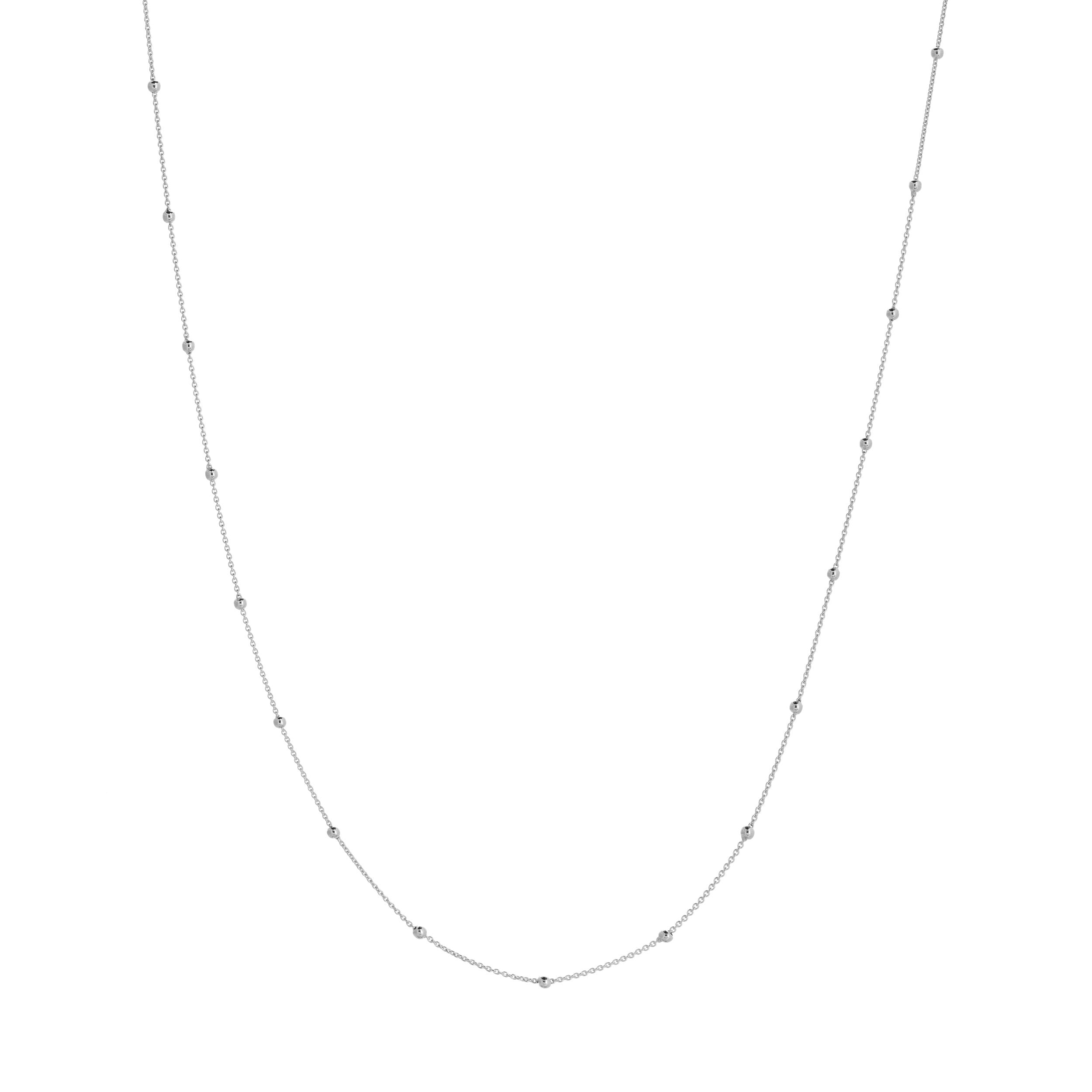 Ball Beaded Chain Beaded Station Necklace 14K Solid Yellow | Etsy