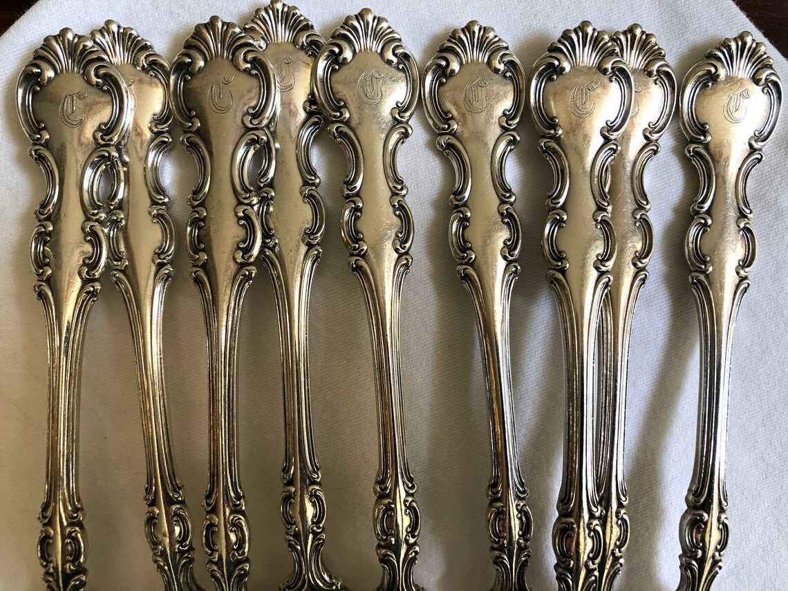 1902 Troy Pattern by 1835 R. Wallace/set of Nine Silver Plate - Etsy