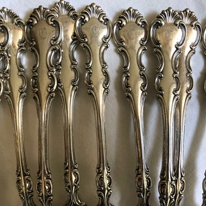 1902 Troy Pattern by 1835 R. Wallace/set of Nine Silver Plate Dinner ...