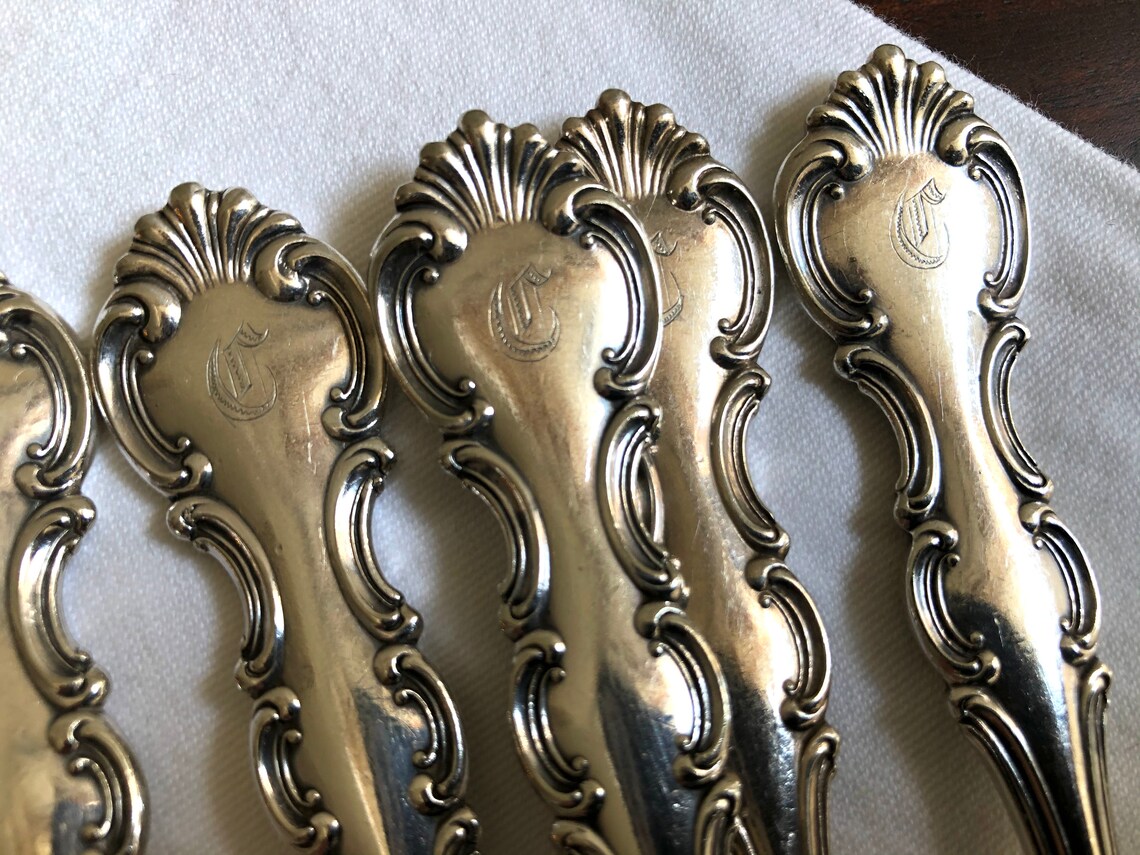 1902 Troy Pattern by 1835 R. Wallace/set of Nine Silver Plate | Etsy