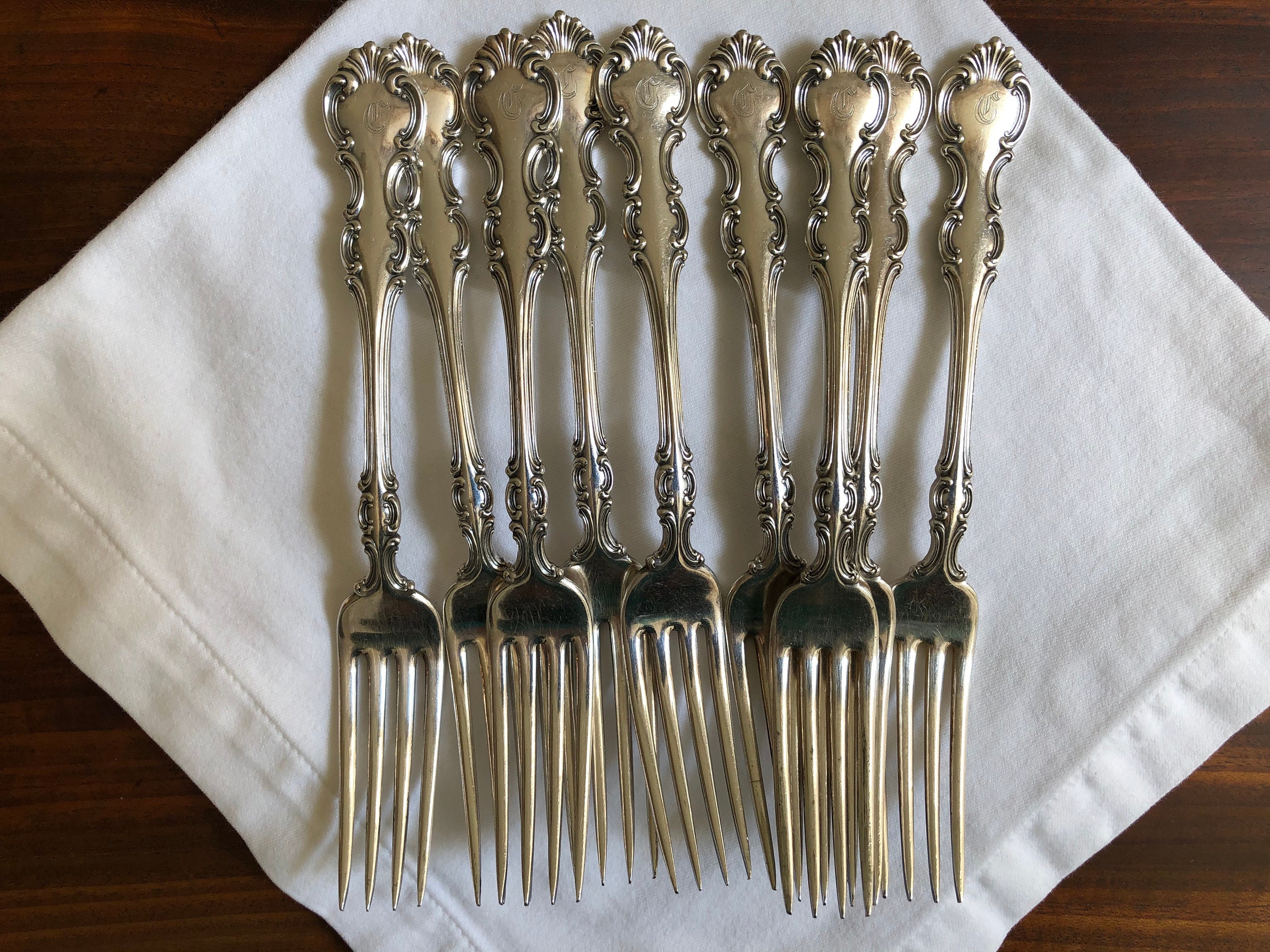 1902 Troy Pattern by 1835 R. Wallace/set of Nine Silver Plate - Etsy