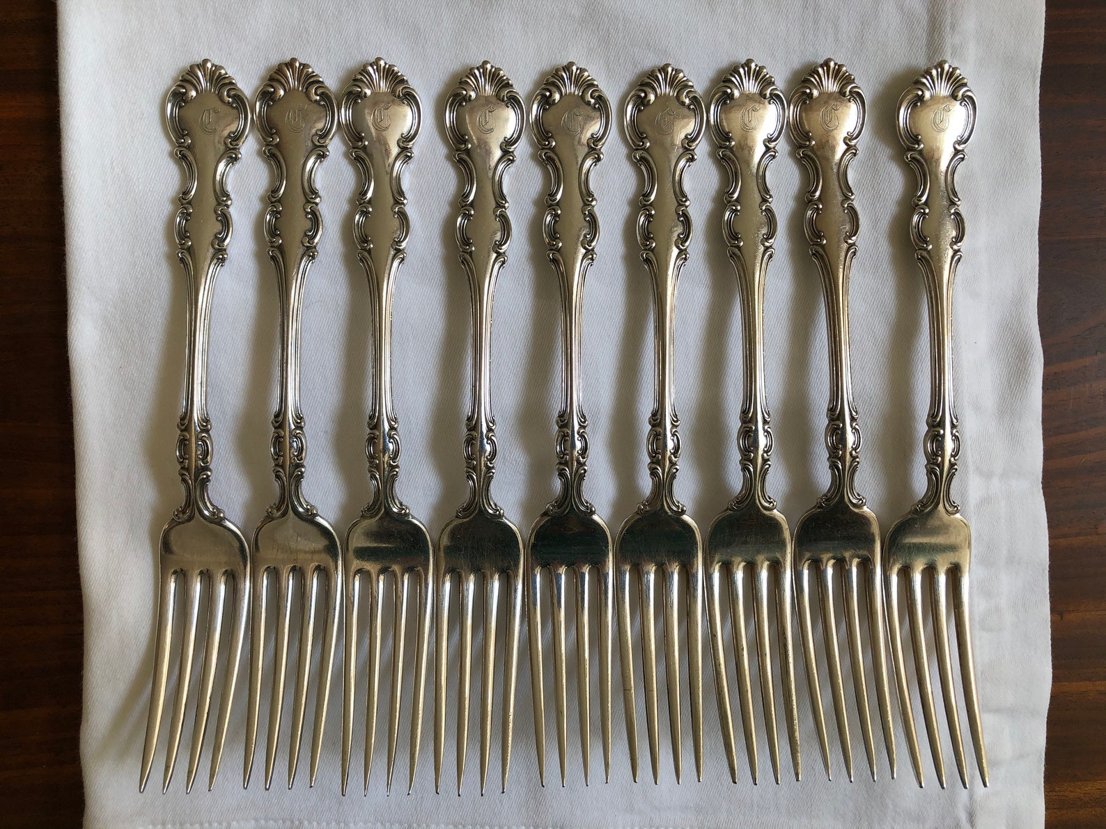 1902 Troy Pattern by 1835 R. Wallace/set of Nine Silver Plate - Etsy
