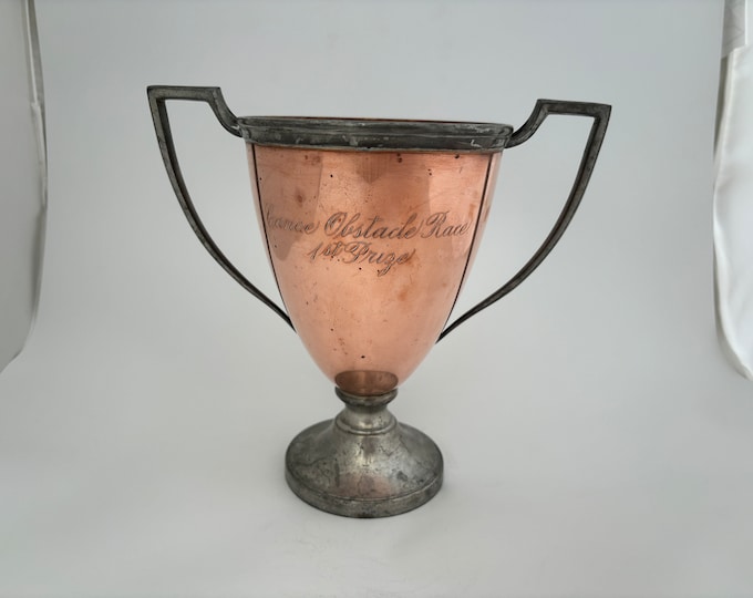Antique Canoe Trophy 7 1/4" H Early 1900s Obstacle Race Loving Cup ...