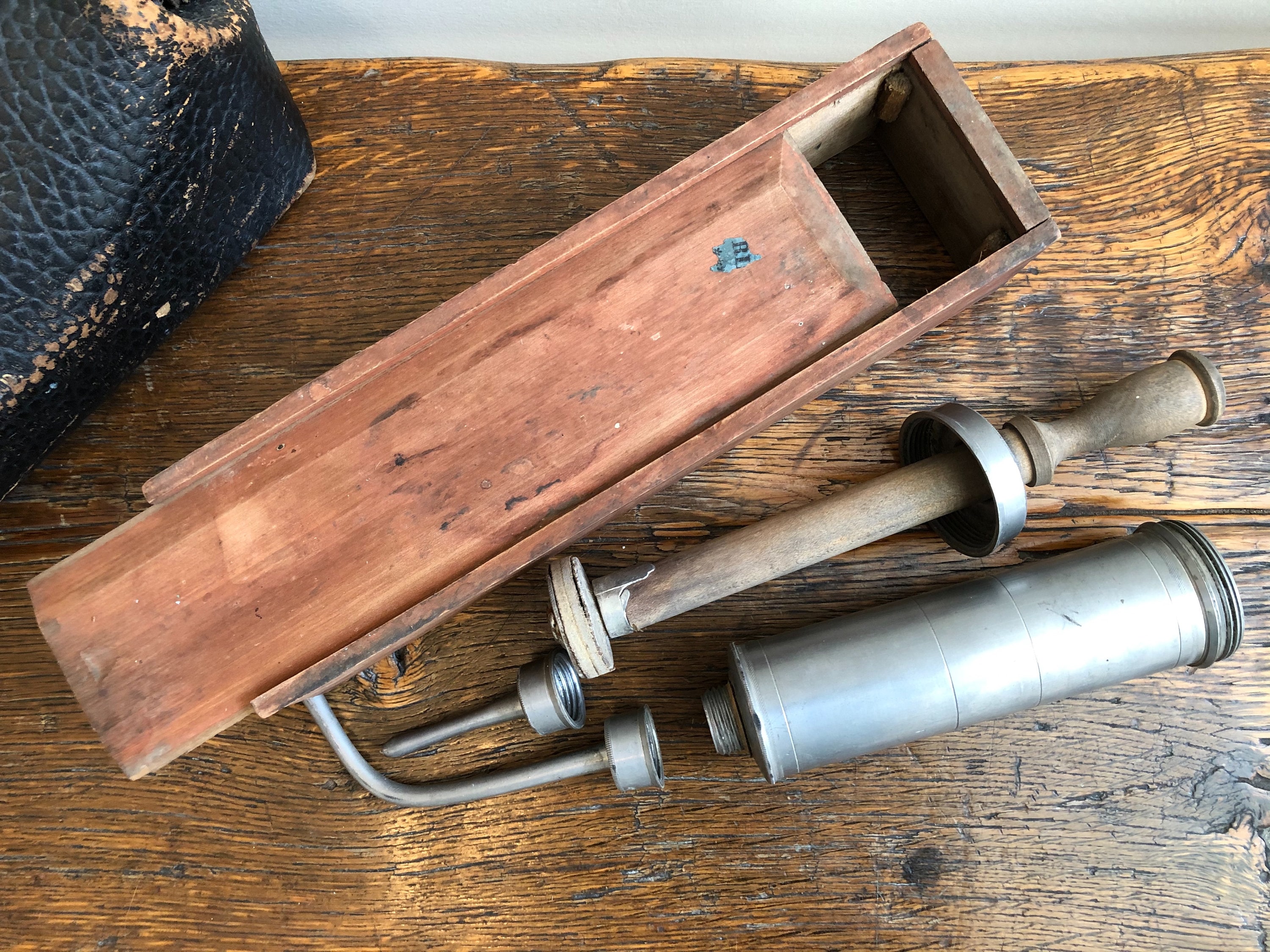 Antiguo 18th C Peltre y madera Enema humano Clyster Glyster - Etsy España