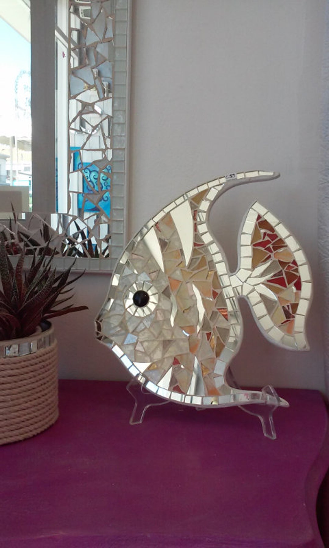 Angelfish Mirror-art Fish-angel Gift Idea Gift Decor-sea - Etsy