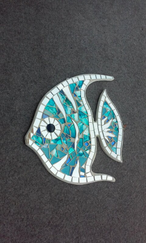 Angelfish Mirror-art Fish-angel Gift Idea Gift Decor-sea Mosaic Fish ...