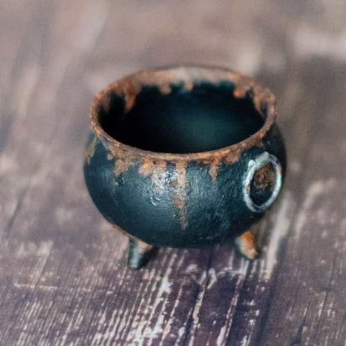 Handmade Miniature Rusty Witches' Cauldron - Etsy