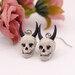 Realistic Human Demon Skull Bone Earrings, Handmade Gothic Jewelry - Etsy